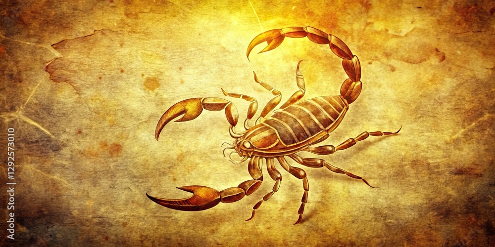 Vintage Scorpio Astrology Zodiac Sign Photo, Retro Scorpio ...