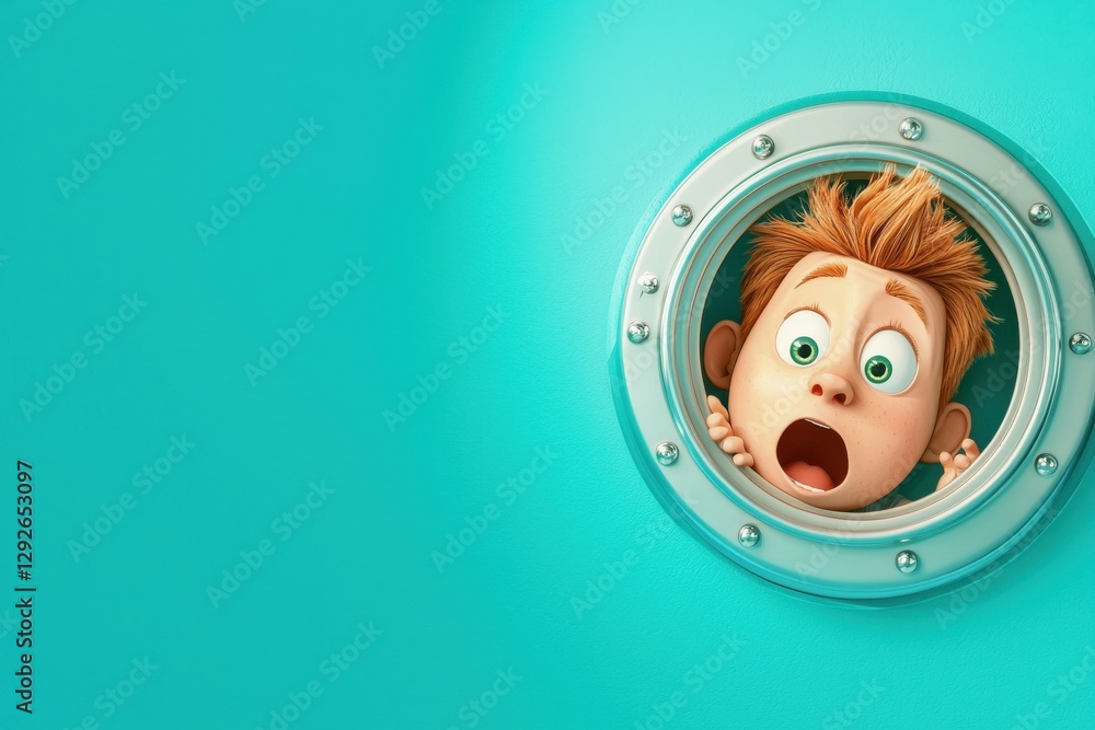 Cartoon thief's secure vault heist underwater scene animated short ...
