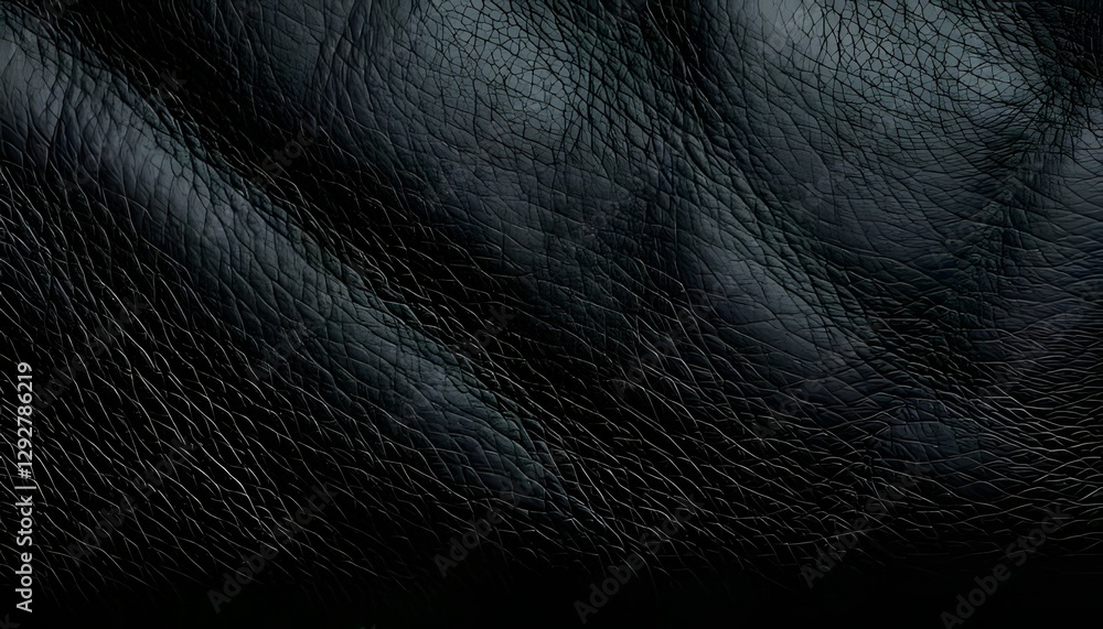 Minimalist black leather texture with refined details, soft creases ...