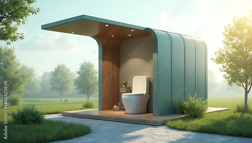 A modern composting toilet concept with a sleek, odor-free design ...