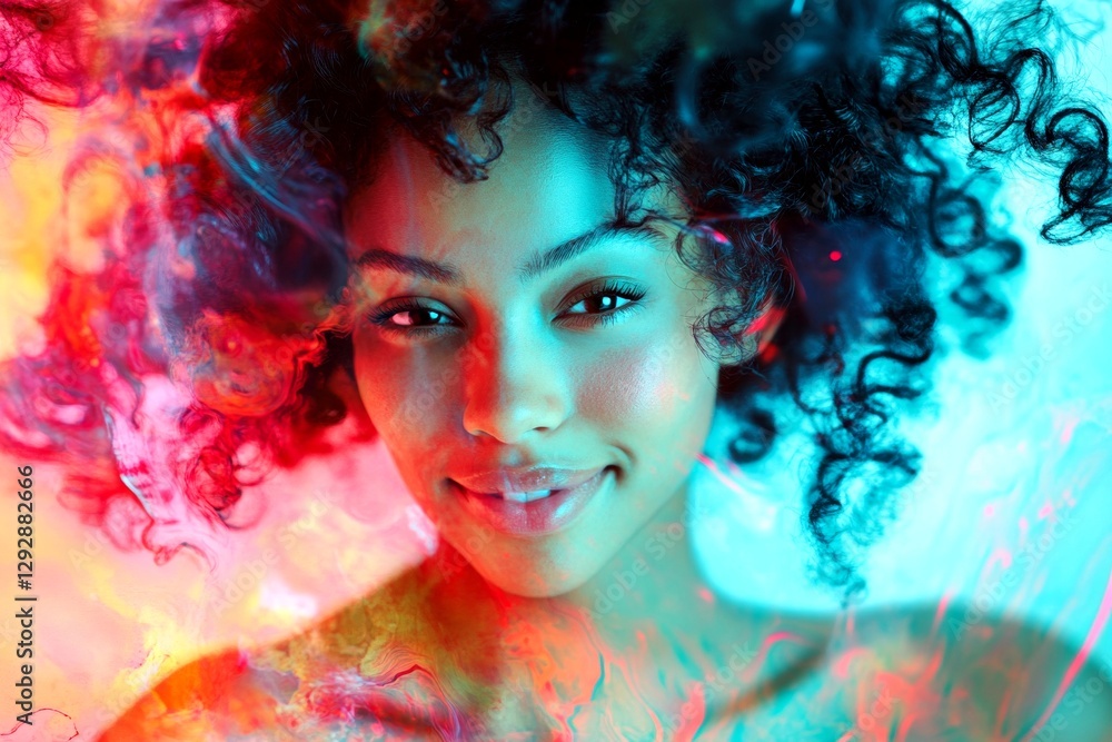 Gorgeous smiling mixed-race girl - for ads, brochure and social media ...