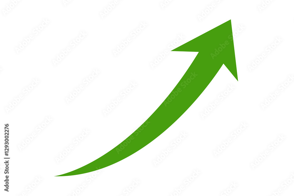 green curve arrow graph transparent background used for web, logo ...