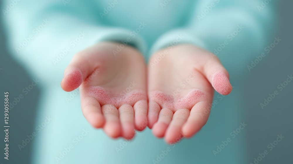 Close up photograph showcasing the early signs of hand foot and mouth ...