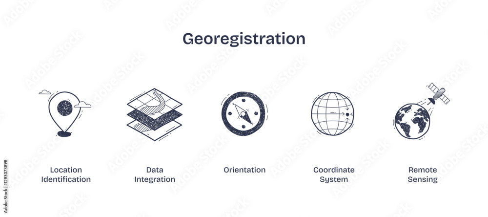 Georegistration involves aligning spatial data with maps, transparent ...