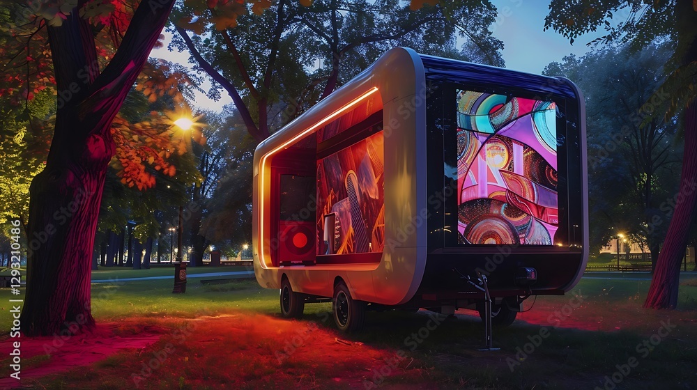 Colorful and Cozy Tiny House Trailer with Bright Art Display and ...