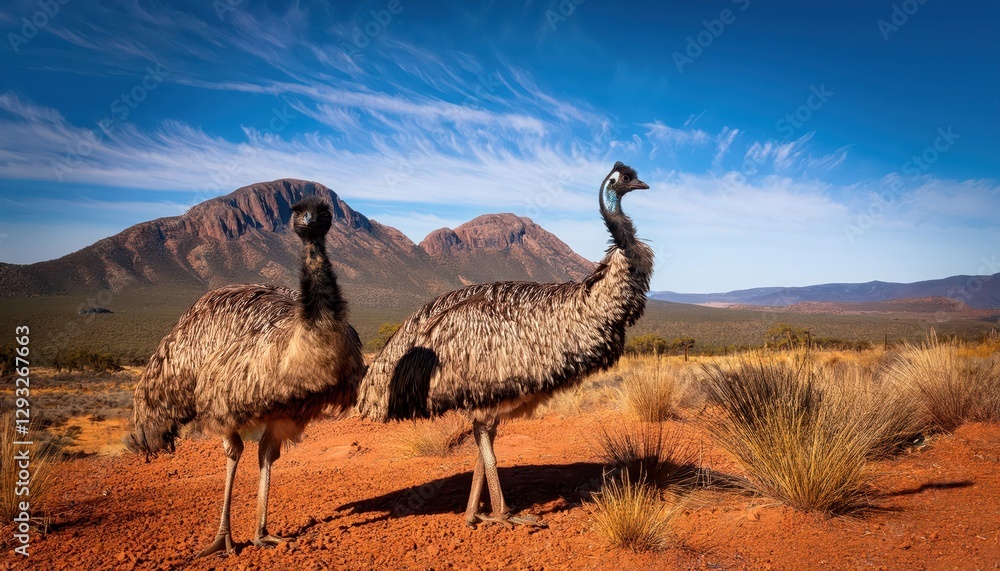 Emus among the Majestic Flinders Ranges A Sunset Stroll in an ...