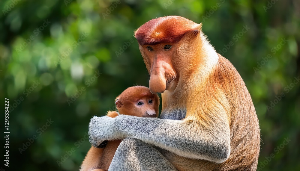 Proboscis Monkeys of Borneos Sabah A Warm and Intimate Moment between ...