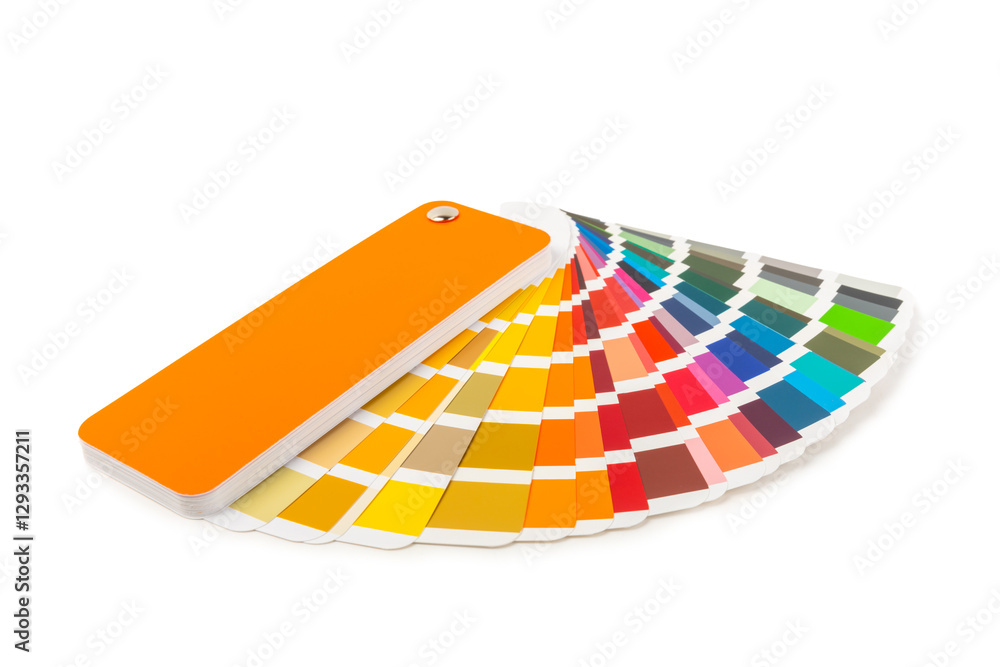 Color palette isolated on white background. Color palette guide. paper ...