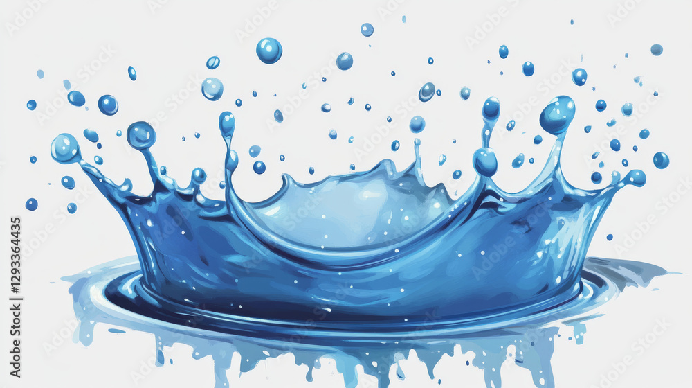 Water splash vfx animation sprite sheet. Stages of liquid aqua ...
