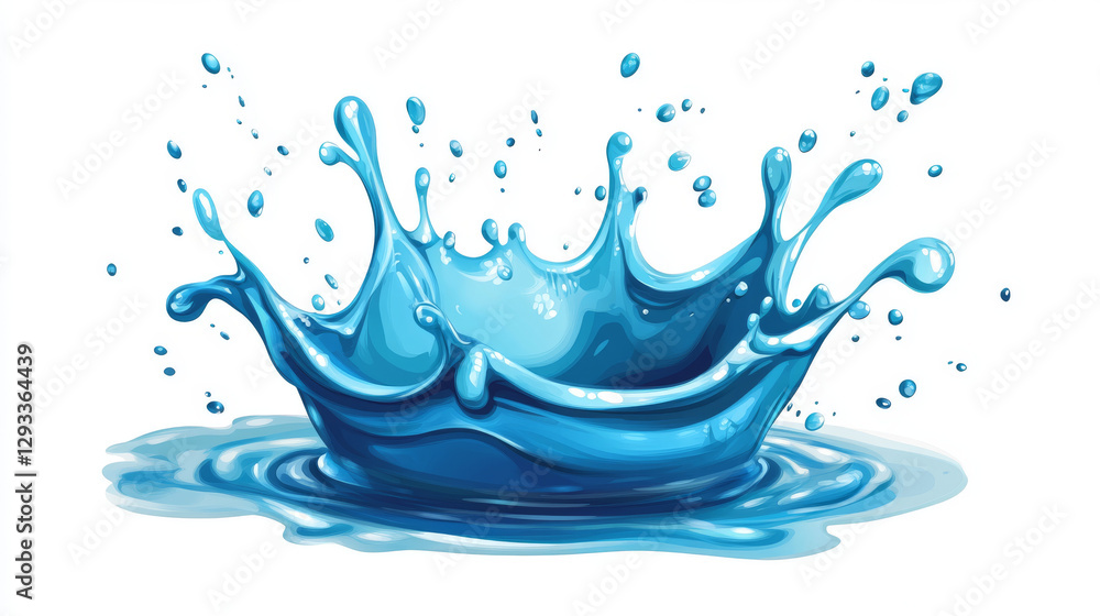 Water splash vfx animation sprite sheet. Stages of liquid aqua ...