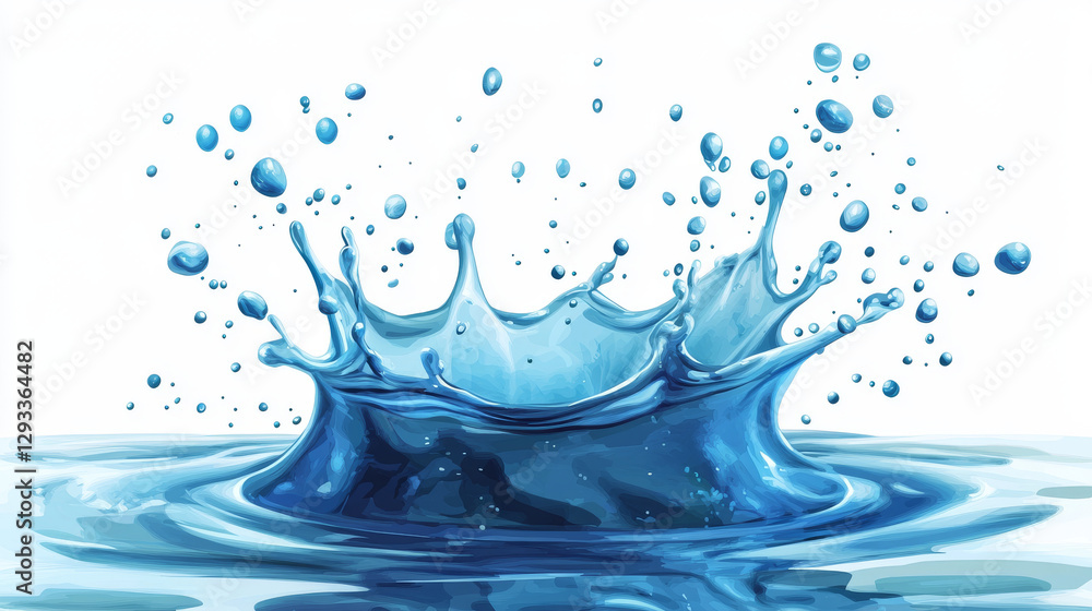 Water splash vfx animation sprite sheet. Stages of liquid aqua ...