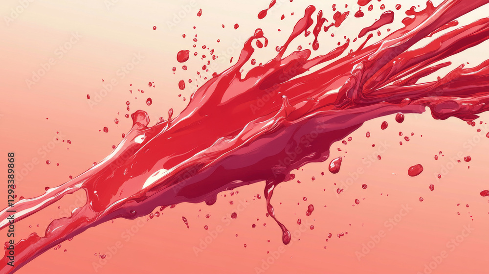 Blood splash animation, cartoon sprite sheet of red liquid swirls ...