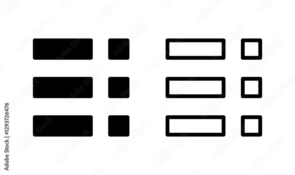 Menu icon logo design. web menu sign and symbol. hamburger menu symbol ...