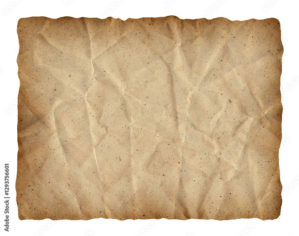 realistic treasure map, manuscript, paper scroll template, isolated ...