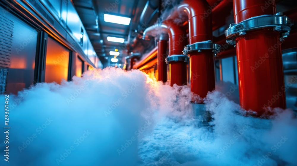 Cryogenic storage chamber with frozen nitrogen mist, advanced ...