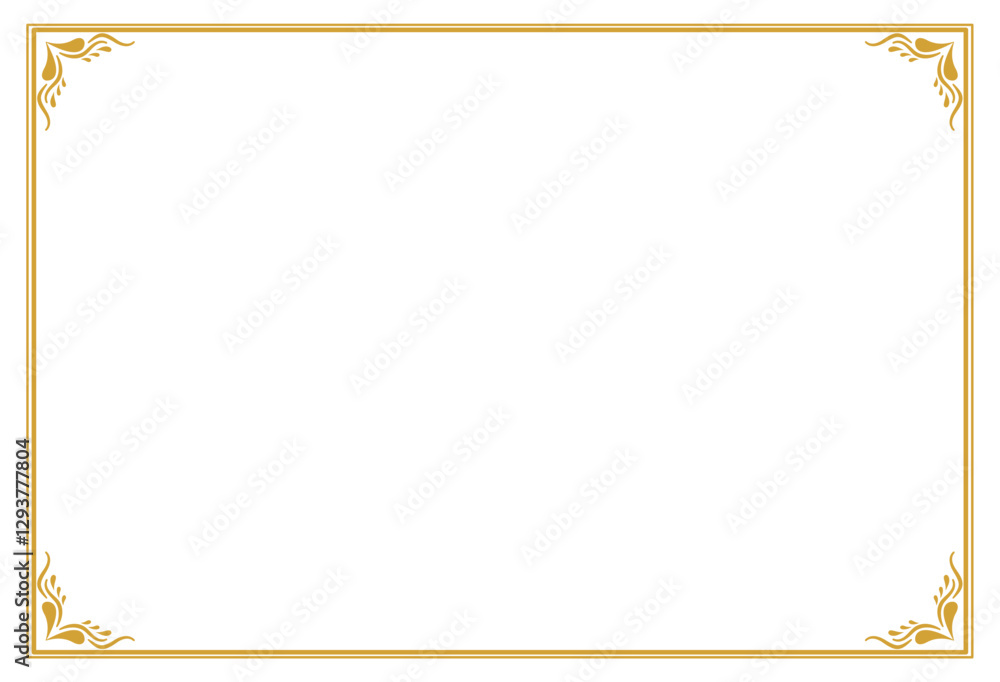 Elegant Gold Certificate Border Frame Template Stock Vector | Adobe Stock