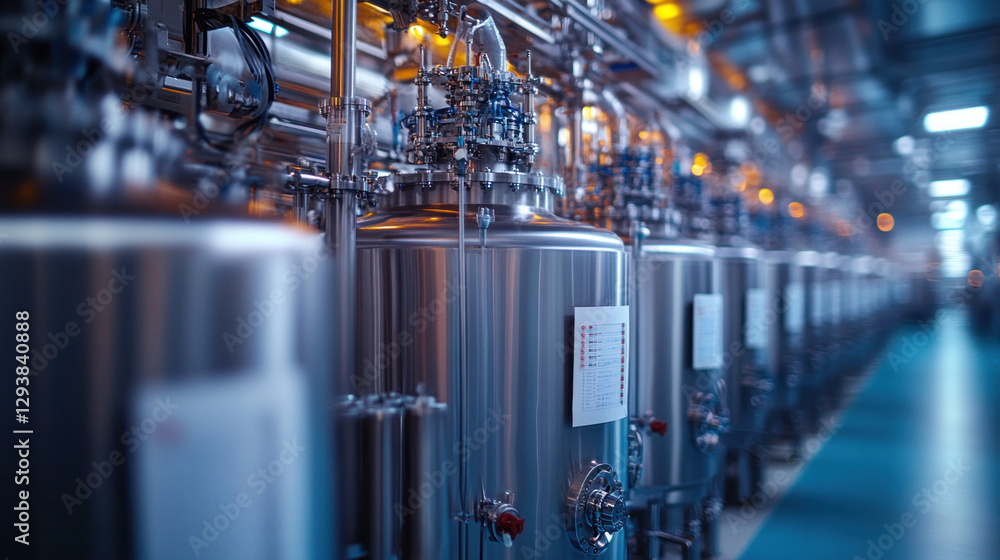Advanced antibiotic production facility, stainless steel fermentation ...