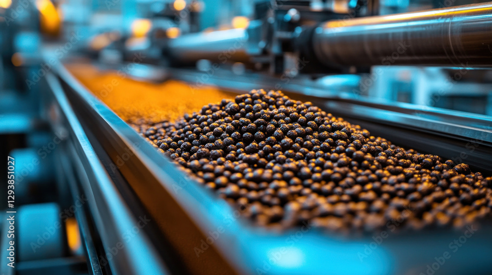 Large-scale black pepper processing plant, massive sieving machines ...