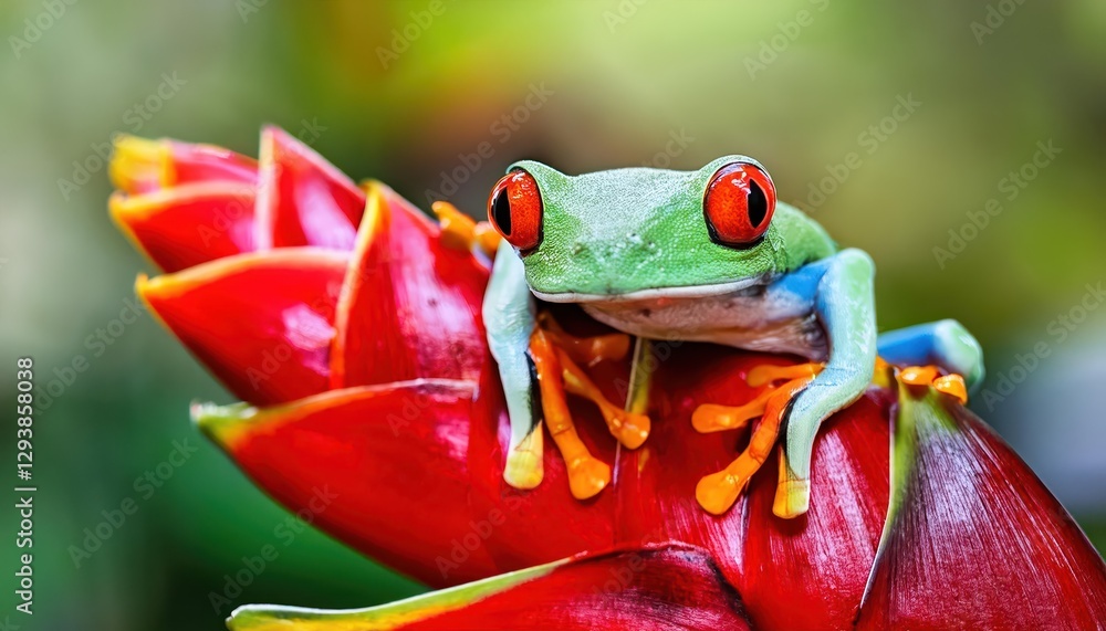 Vibrant RedEyed Tree Frog, Agalychnis callidryas, Spotted in the ...