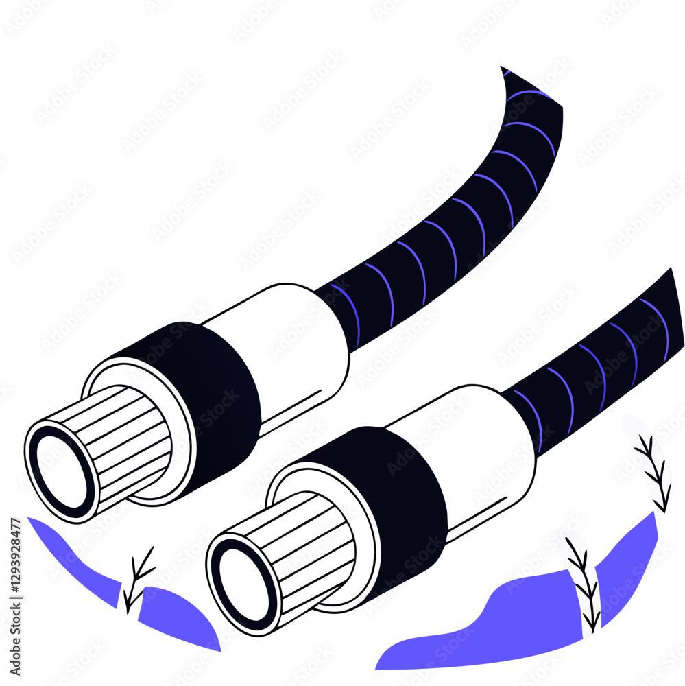 This illustration depicts a submarine cable system used to connect ...