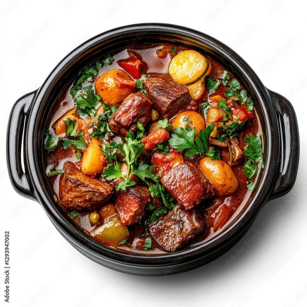 Professional image of a Polish bigos (hunters stew) with a seamless ...