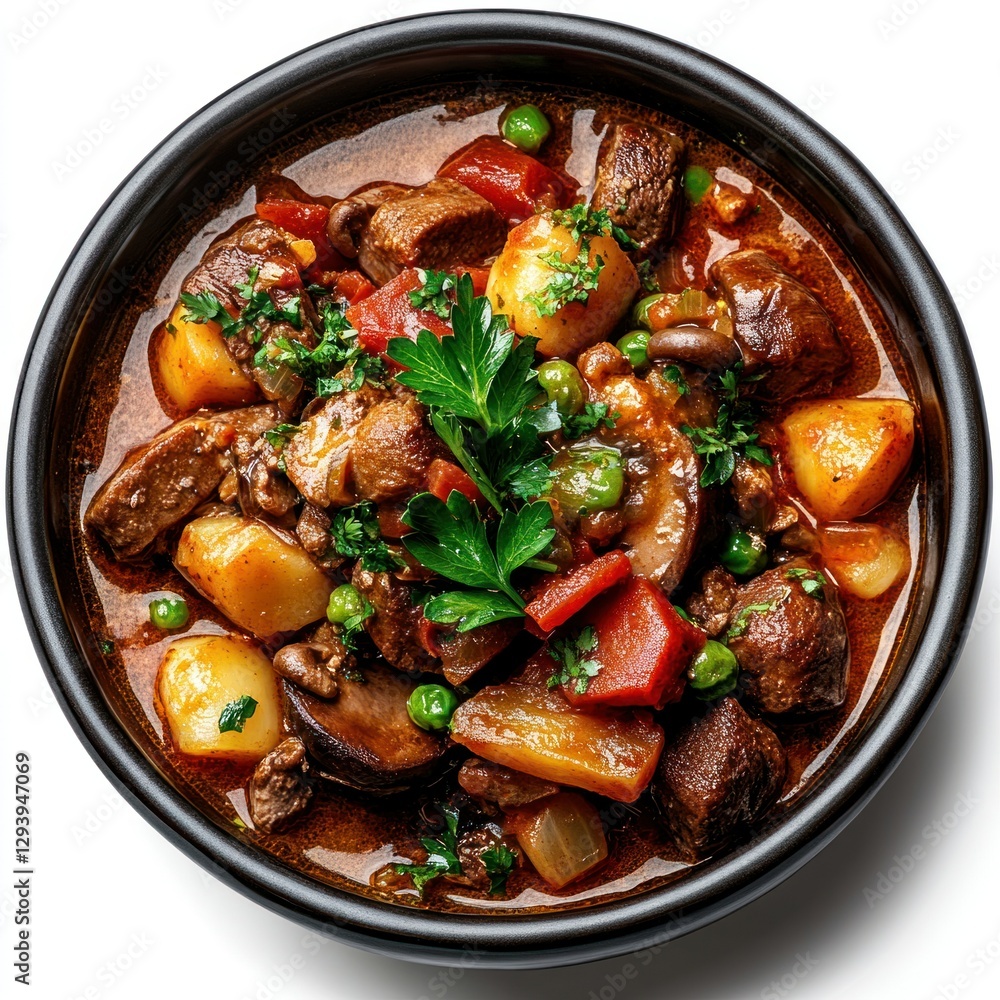 Professional image of a Polish bigos (hunters stew) with a seamless ...