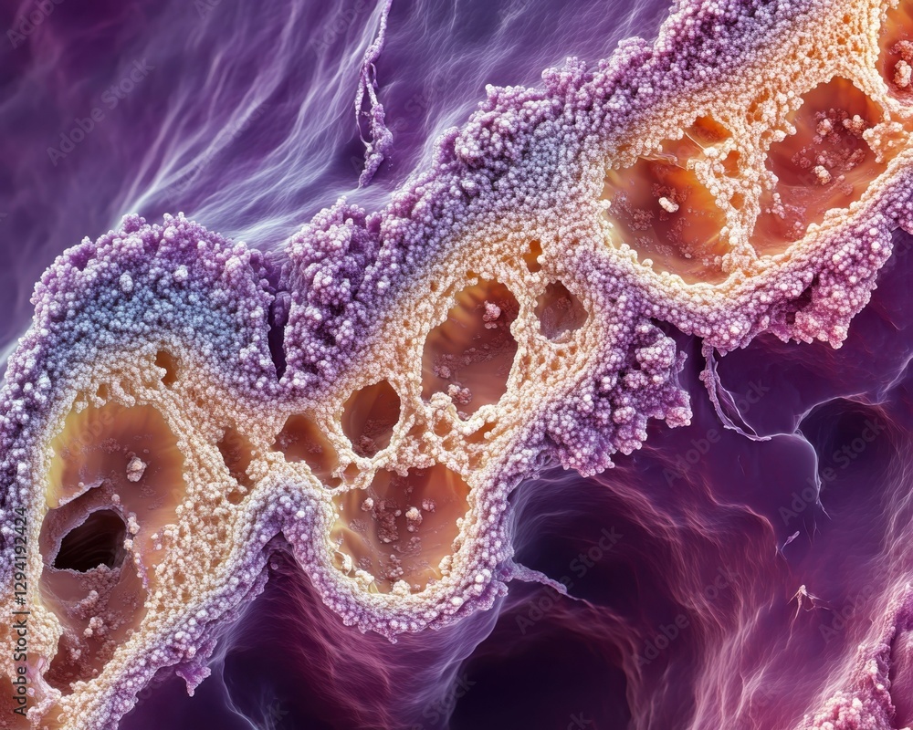 Epithelium: Respiratory Tissue Histology â€“ Microscopic View under ...