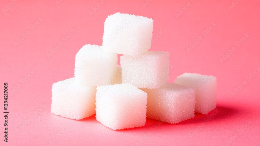 A pyramid of white sugar cubes highlights the dangers of excessive ...