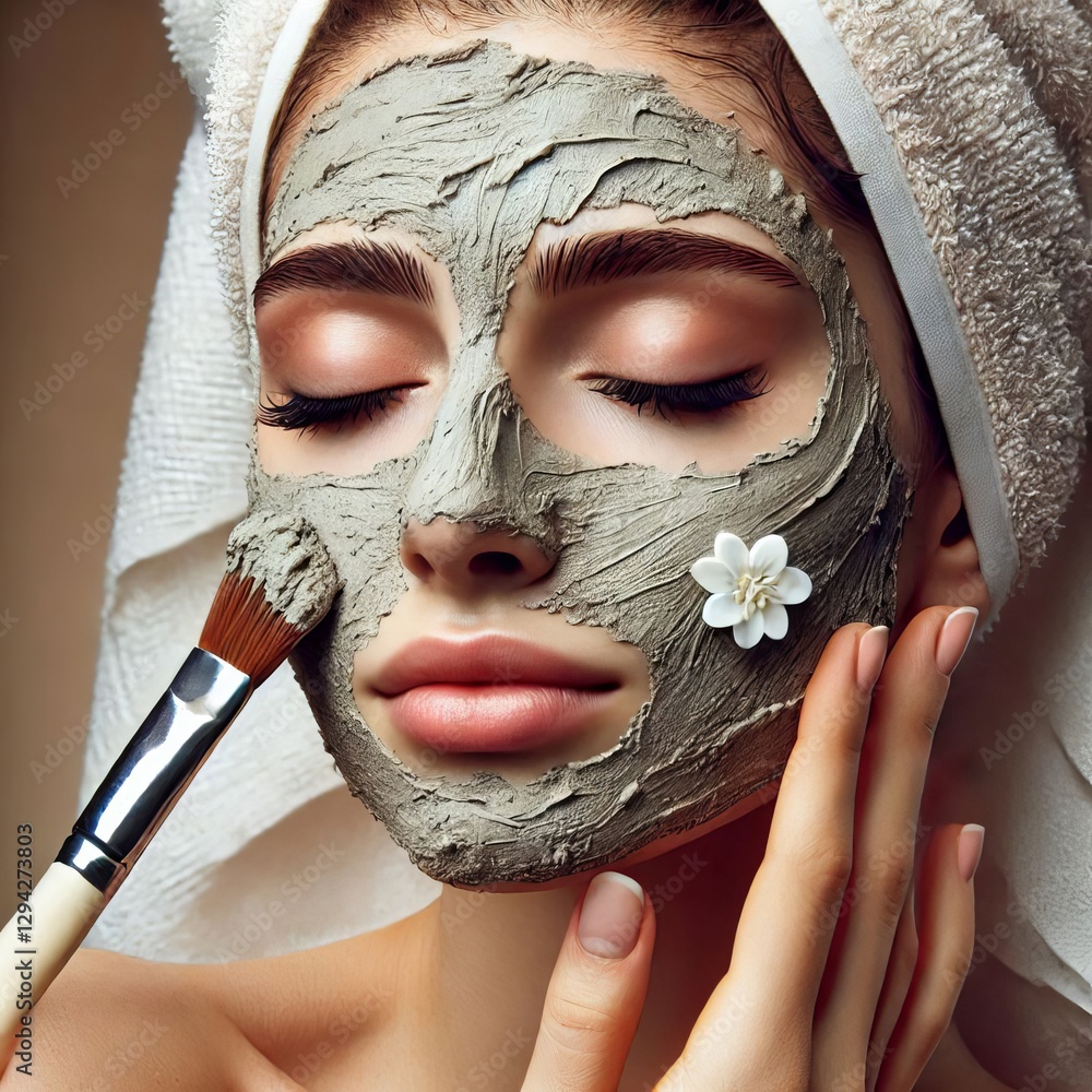 Exfoliating Mask AHA BHA Exfoliates dead skin cells and improves Stock ...