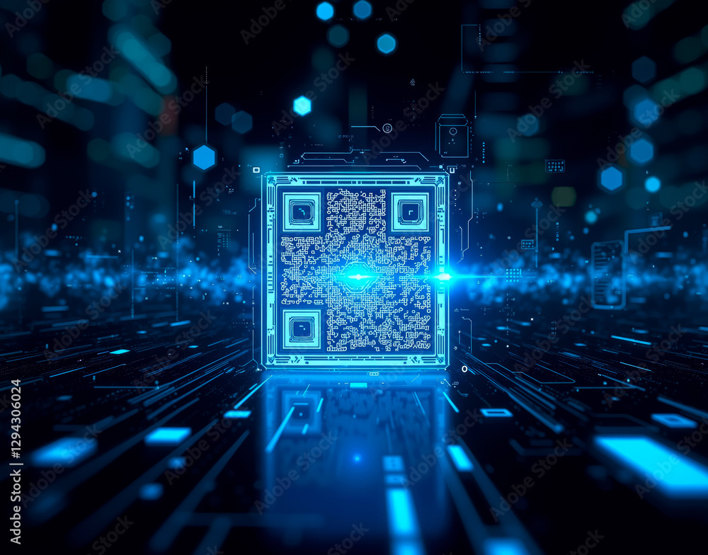 Holographic QR code NOT REAL distortion with scanning laser grids ...