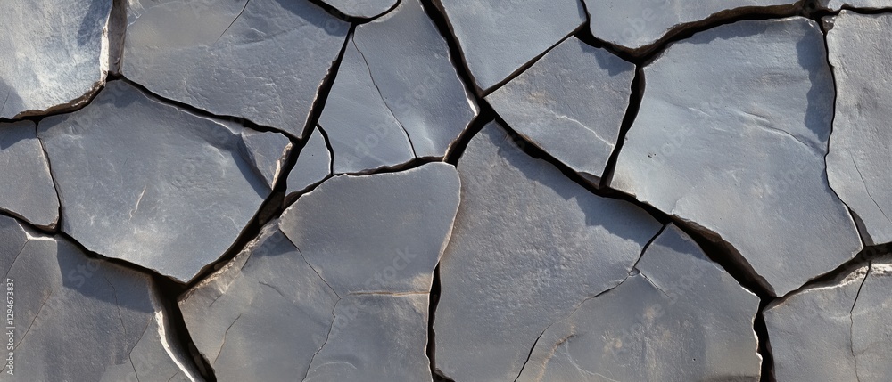 Cracked cement texture with deep fractures showing rugged details in ...