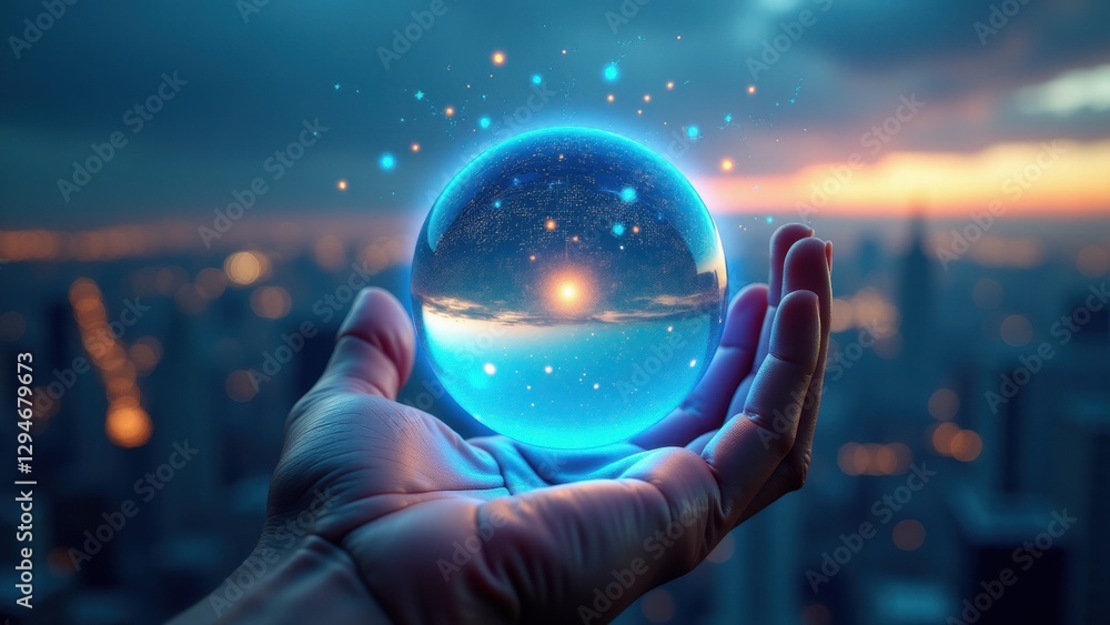 Isolated holographic sphere encases streaming data flows around a tiny ...