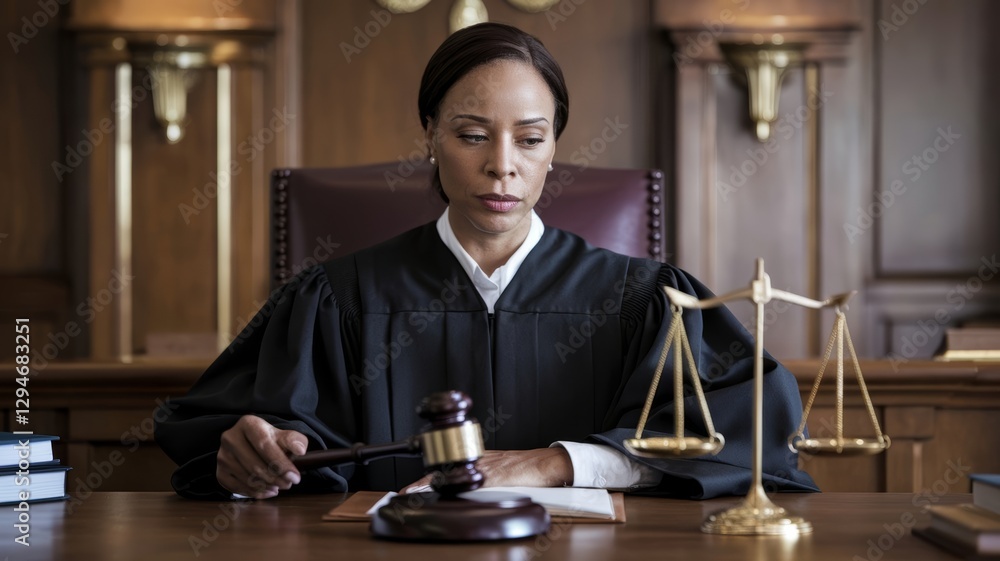 Black Female Judge Woman, Representation in Law and Justice, Feminist ...