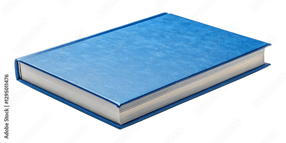 Foto de Stock "Blue Hard Cover Book Isolated on Transparent Background ...