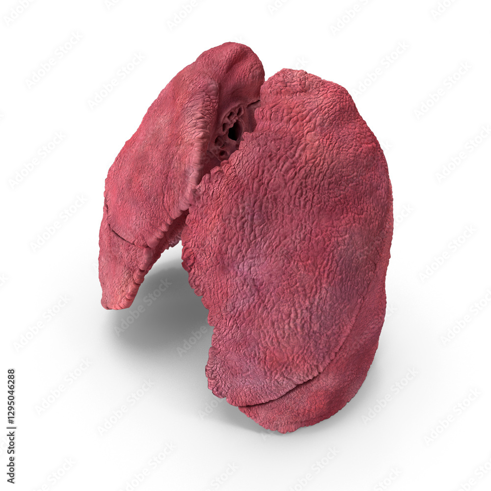 3D Human Lungs with Realistic Anatomical Details | High-Quality Medical ...