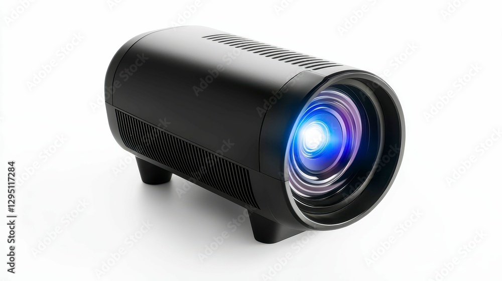 Sleek Design Projector with Powerful Lens Displaying Brightness and ...