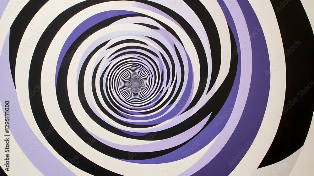 op art piece featuring a series of concentric circles that appear to ...