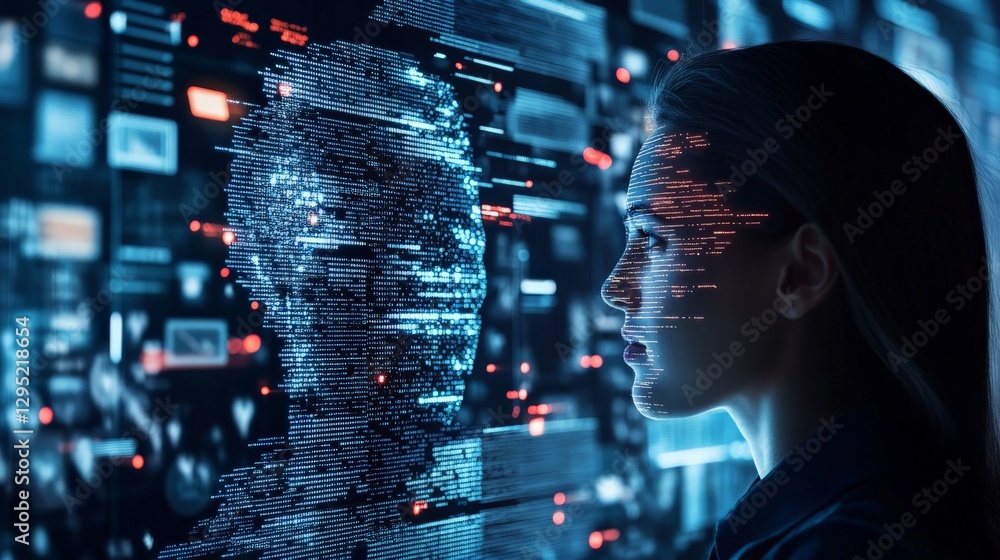 AI-powered recruitment system scanning resumes with machine learning ...