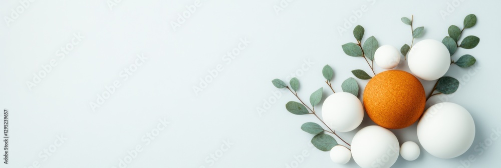Minimalist Botanical Spheres Innovative Design with Organic Eucalyptus ...