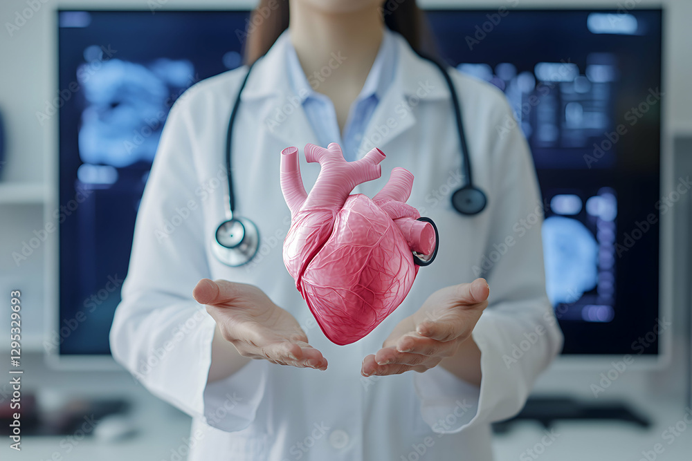 Cardiologist Demonstrates the Human Heart Model for Medical Education ...