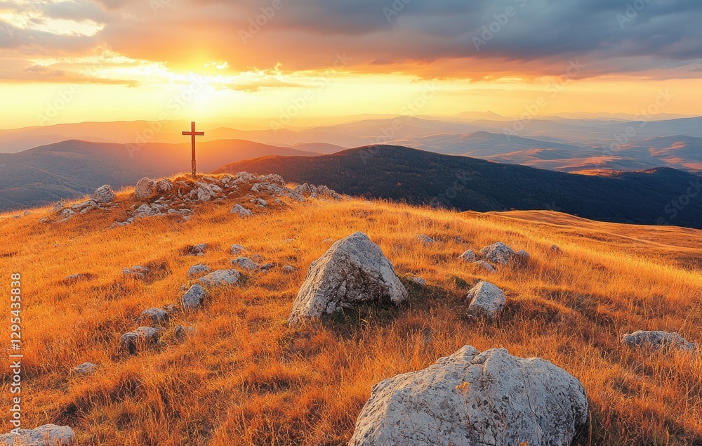 Christian Holy cross the symbol of death and Easter resurrection of ...