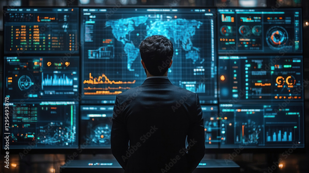 Stock-Foto „Indian AI research laboratory, engineers developing machine learning algorithms ...