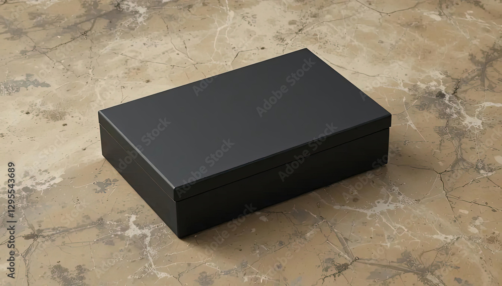 Blank rectangular box mockup isolated on minimalist background, package ...