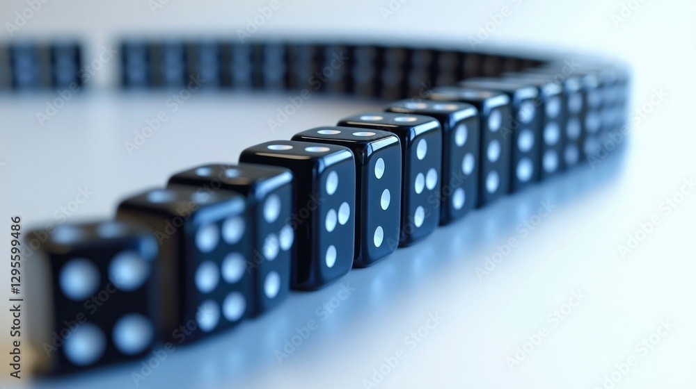 Dominoes falling in an infinite loop studio gigapixel quality ...