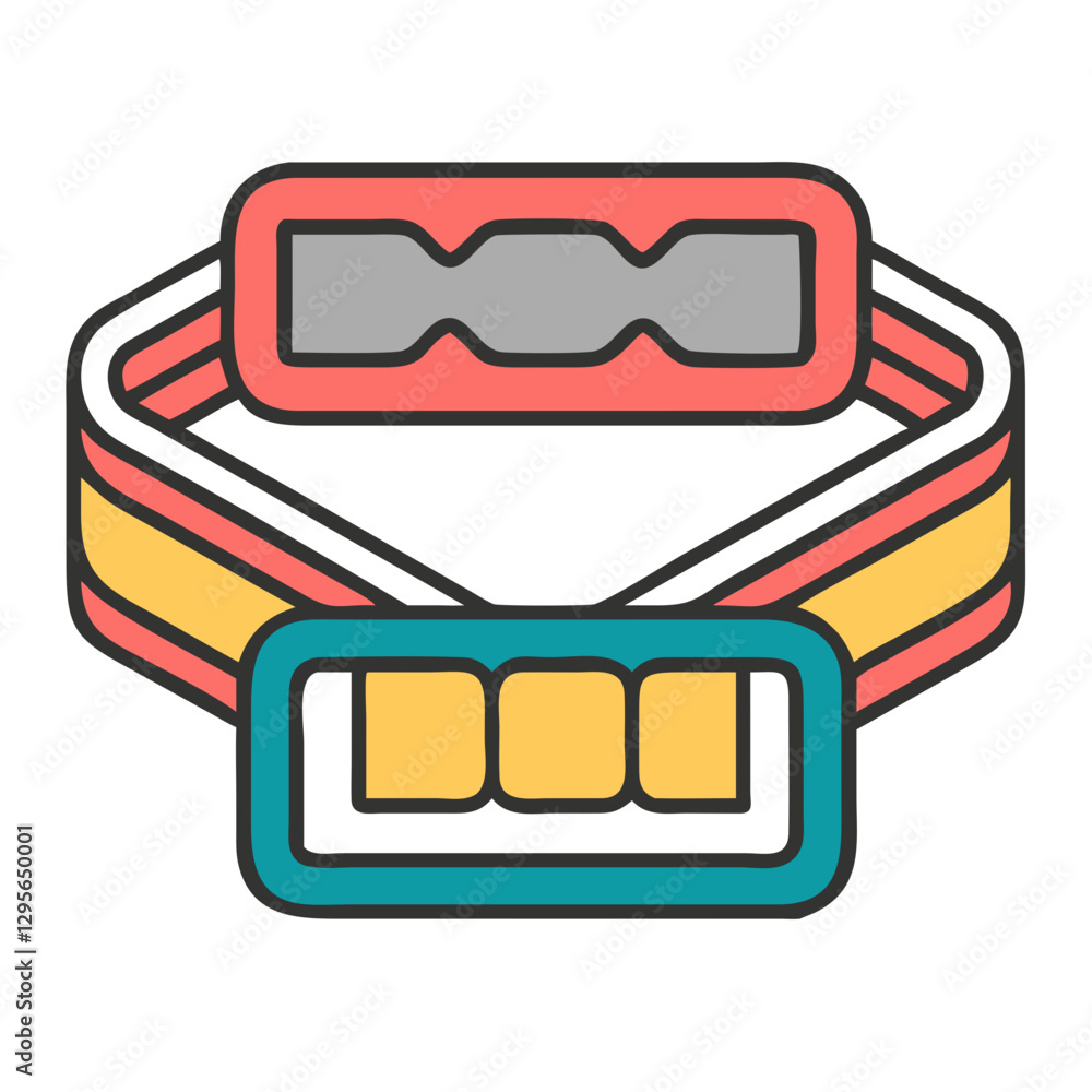 Resistance Band icon in colorful flat design Stock Vector | Adobe Stock