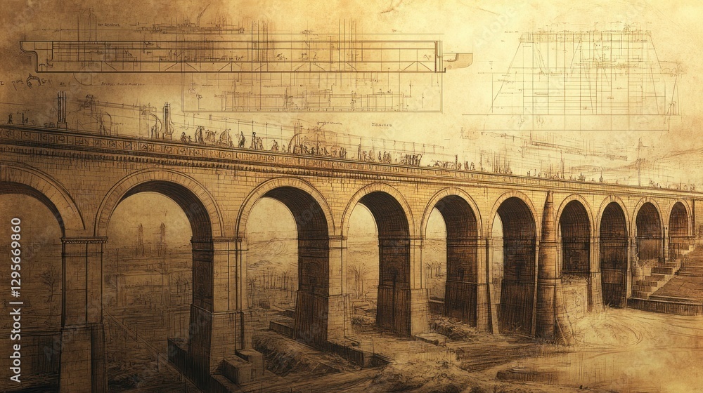 Ancient egyptian engineers designing aqueducts ancient egypt concept ...