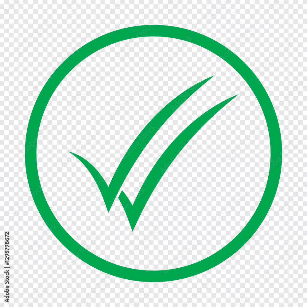 Image vectorielle Stock Check mark icon. Double checkmark vector set ...