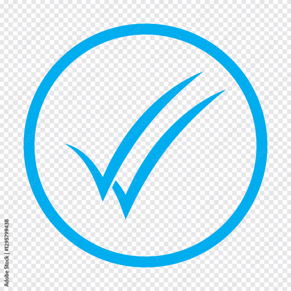 Check mark icon set, Check mark sign vector. Black check mark icon in a ...