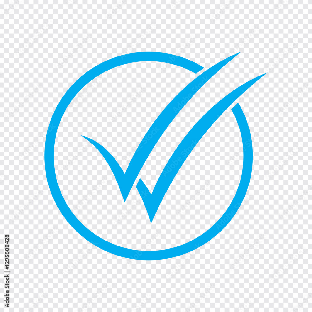 Check mark icon set, Check mark sign vector. Black check mark icon in a ...