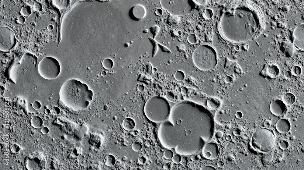 Seamless moon surface close up background texture. Tileable greyscale ...